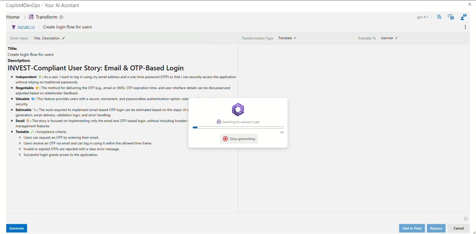 Copilot4DevOps (A Part of MR): Your AI Partner for All Things Requirements Management